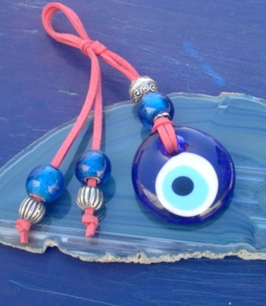 Greek Blue Eye Good Luck Charm Nazaar Ornament Wall Decor Greek Gifts ...