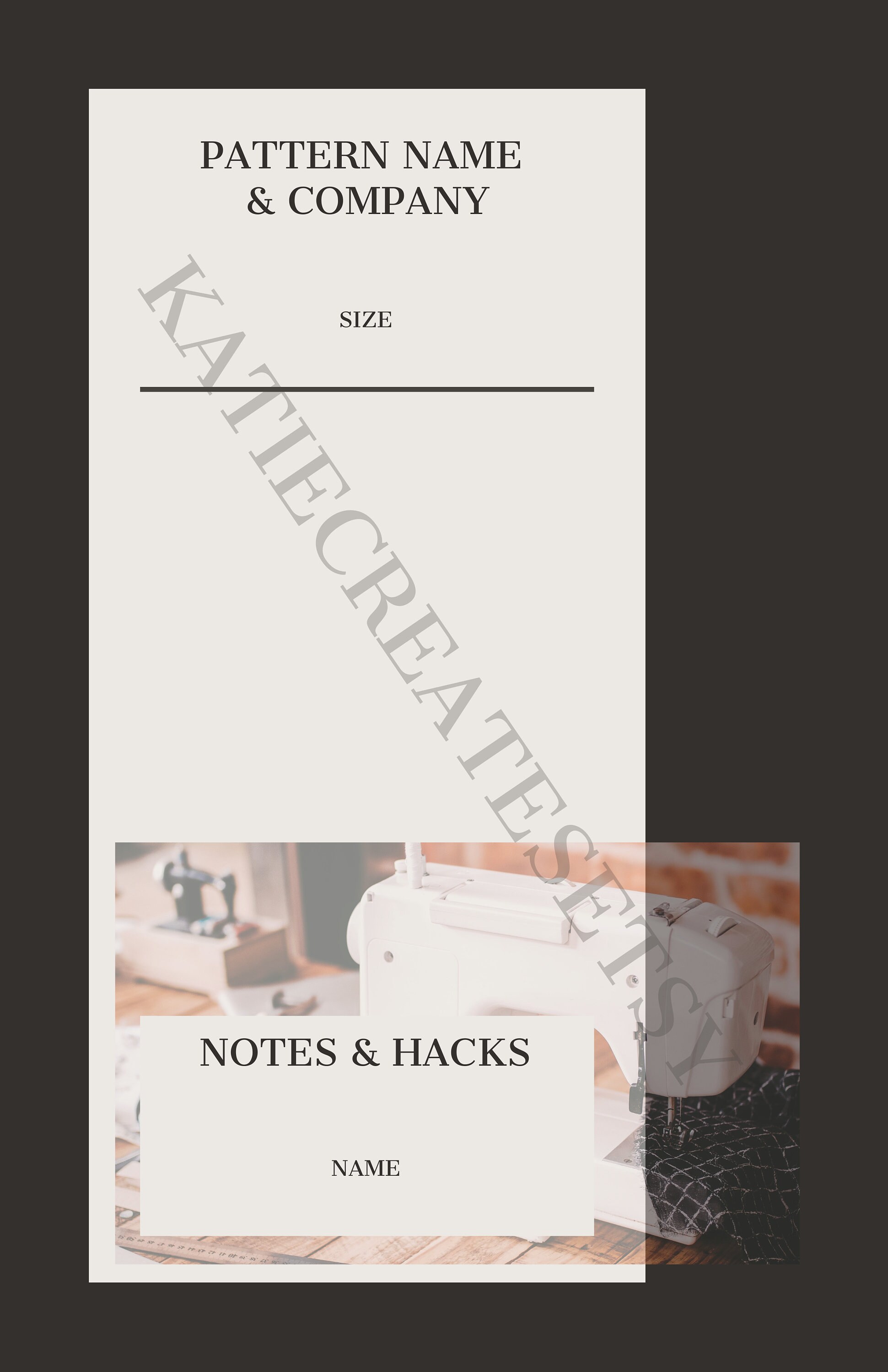 Sewing PDF Pattern Organizer, Digital Download - Etsy