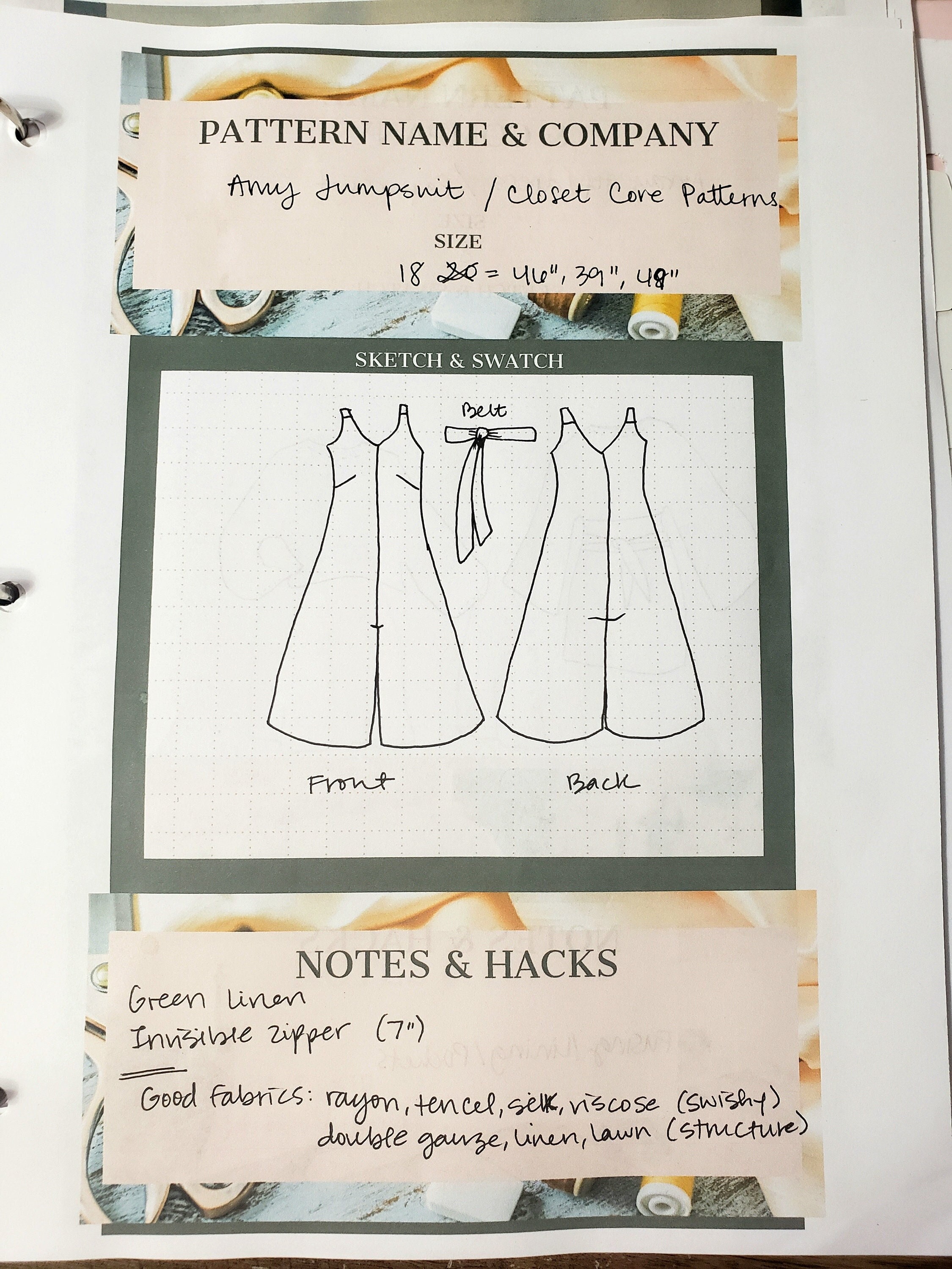 Sewing Wardrobe Design Digital Download - Etsy