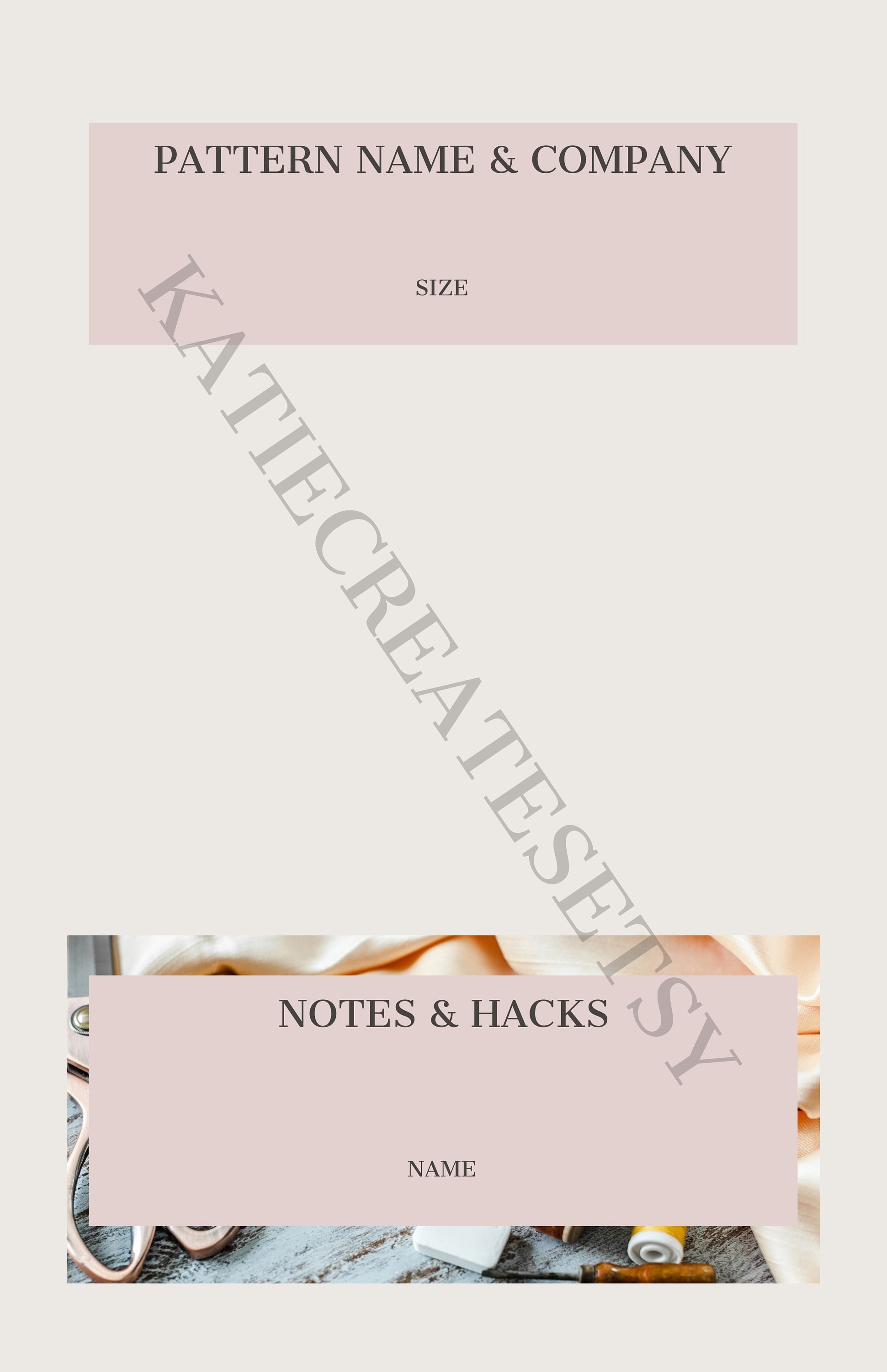 Sewing PDF Pattern Organizer, Digital Download - Etsy