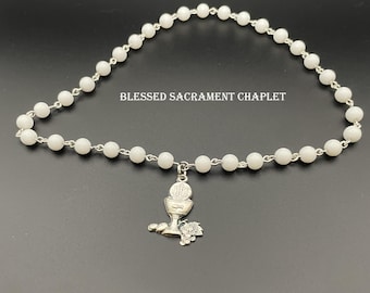 Blessed Sacrament Chaplet W How to Prayer Card Jesus Christ Devotional ...