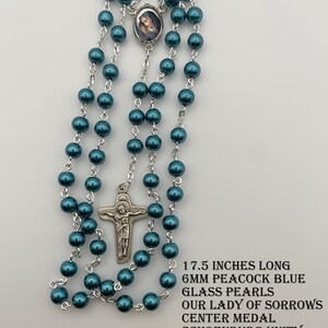 Seven Sorrows Rosary in Peacock Blue, Servite Rosary of the Sorrowful ...