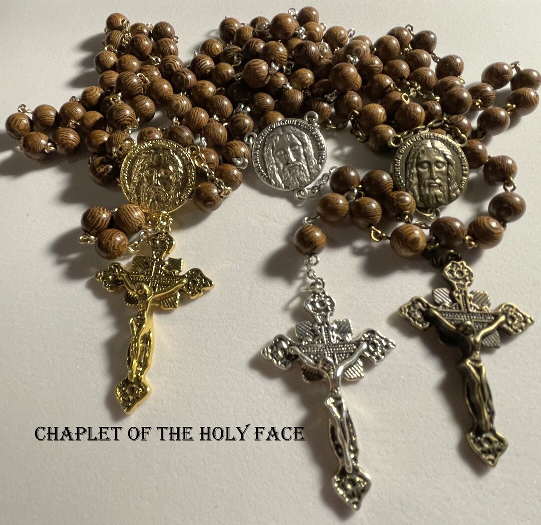 Holy Face Chaplet, Holy Face of Christ Chaplet in Your Choice of Silver ...