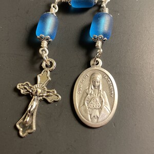 Our Lady of the Trinity Chaplet in Man-made Sea Glass 3 Hail - Etsy