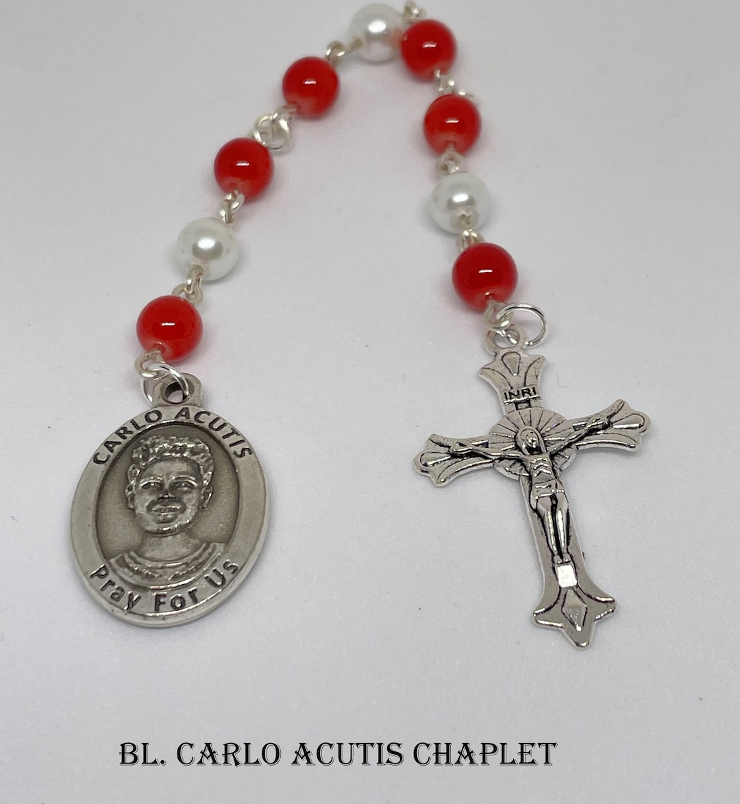 Saint Carlo Acutis Chaplet, Patron Saint of Teens, Gamers and Computer ...