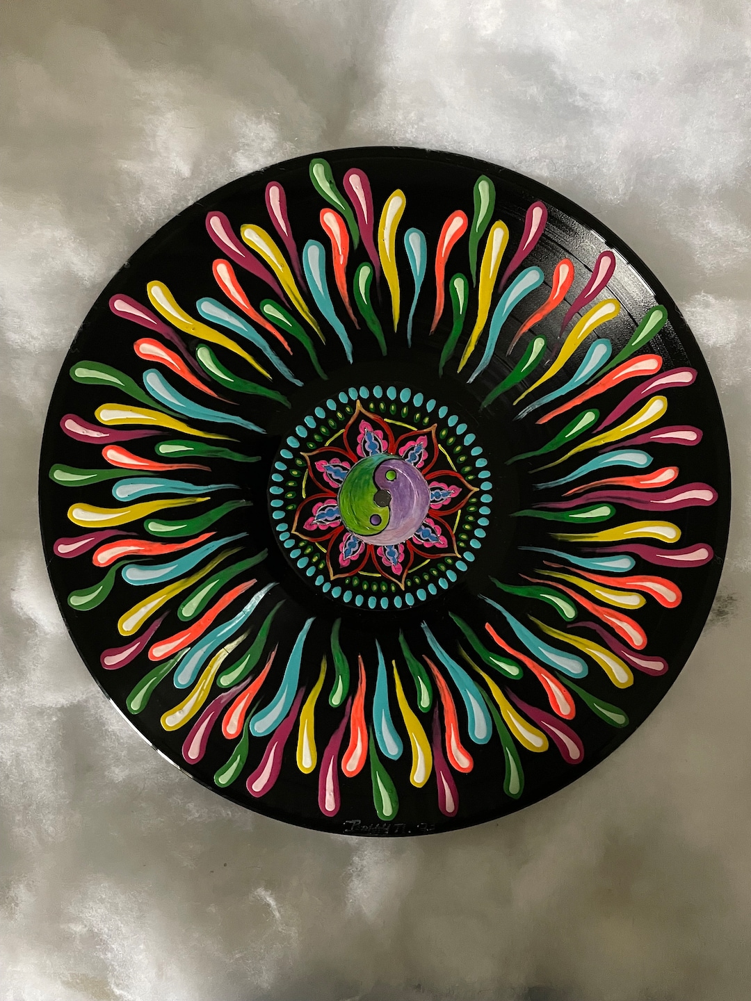 Upcycled Hand-painted Vinyl Record - Etsy