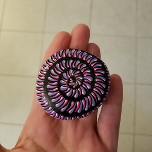Purple and Pink Pinwheel Painted Stone - Etsy