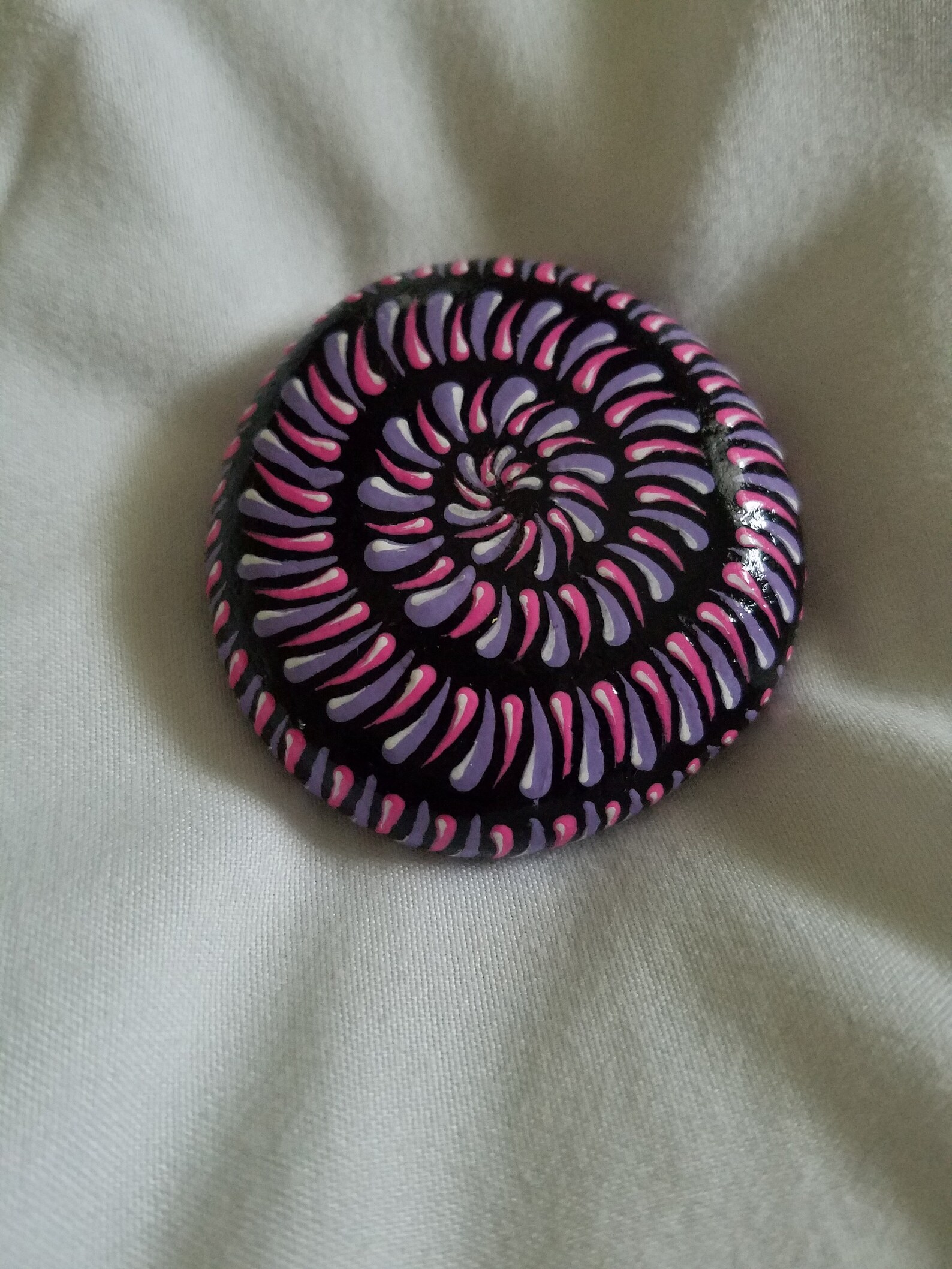Purple and Pink Pinwheel Painted Stone - Etsy