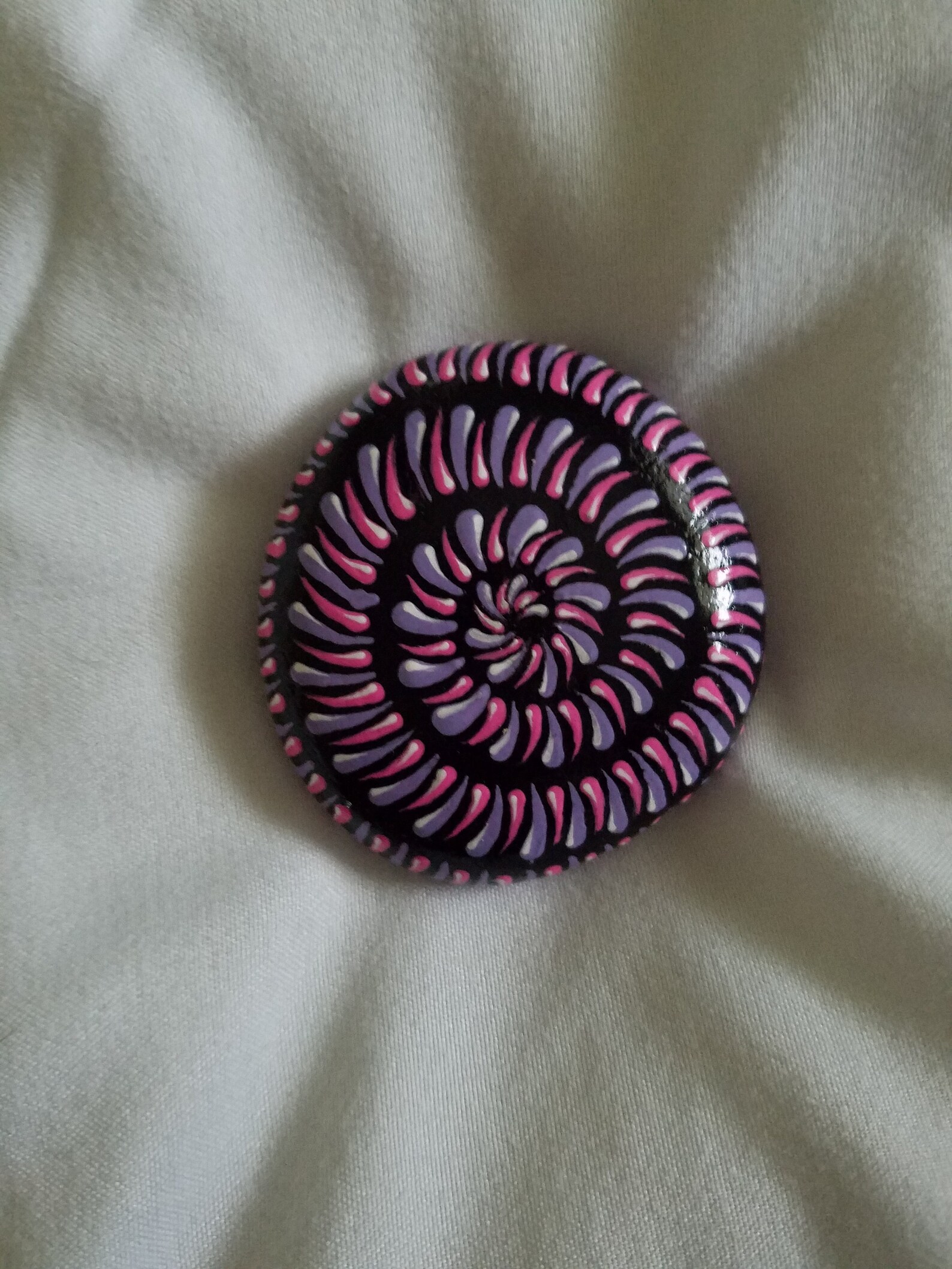 Purple and Pink Pinwheel Painted Stone - Etsy