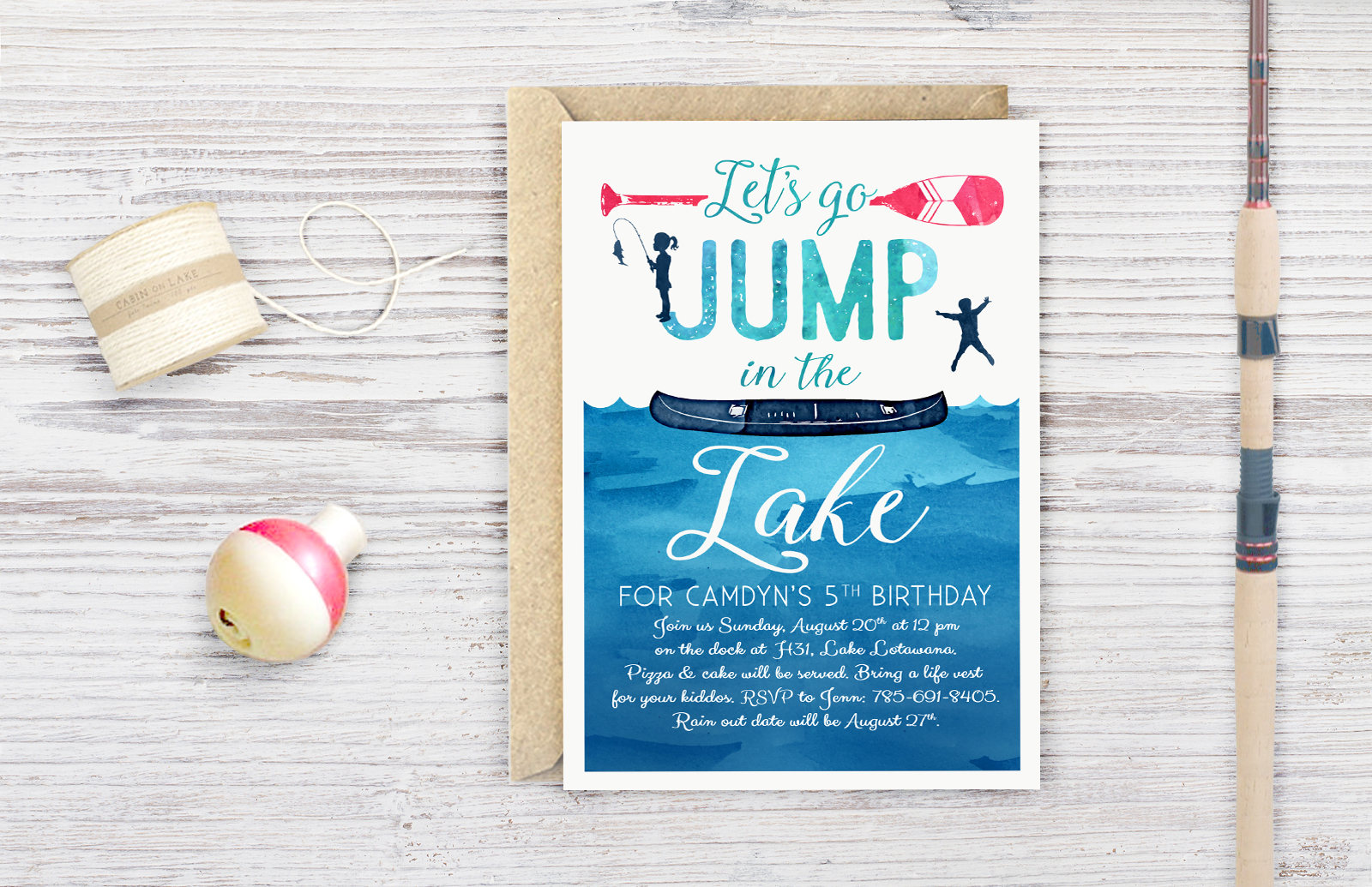 Lake Party Invitations