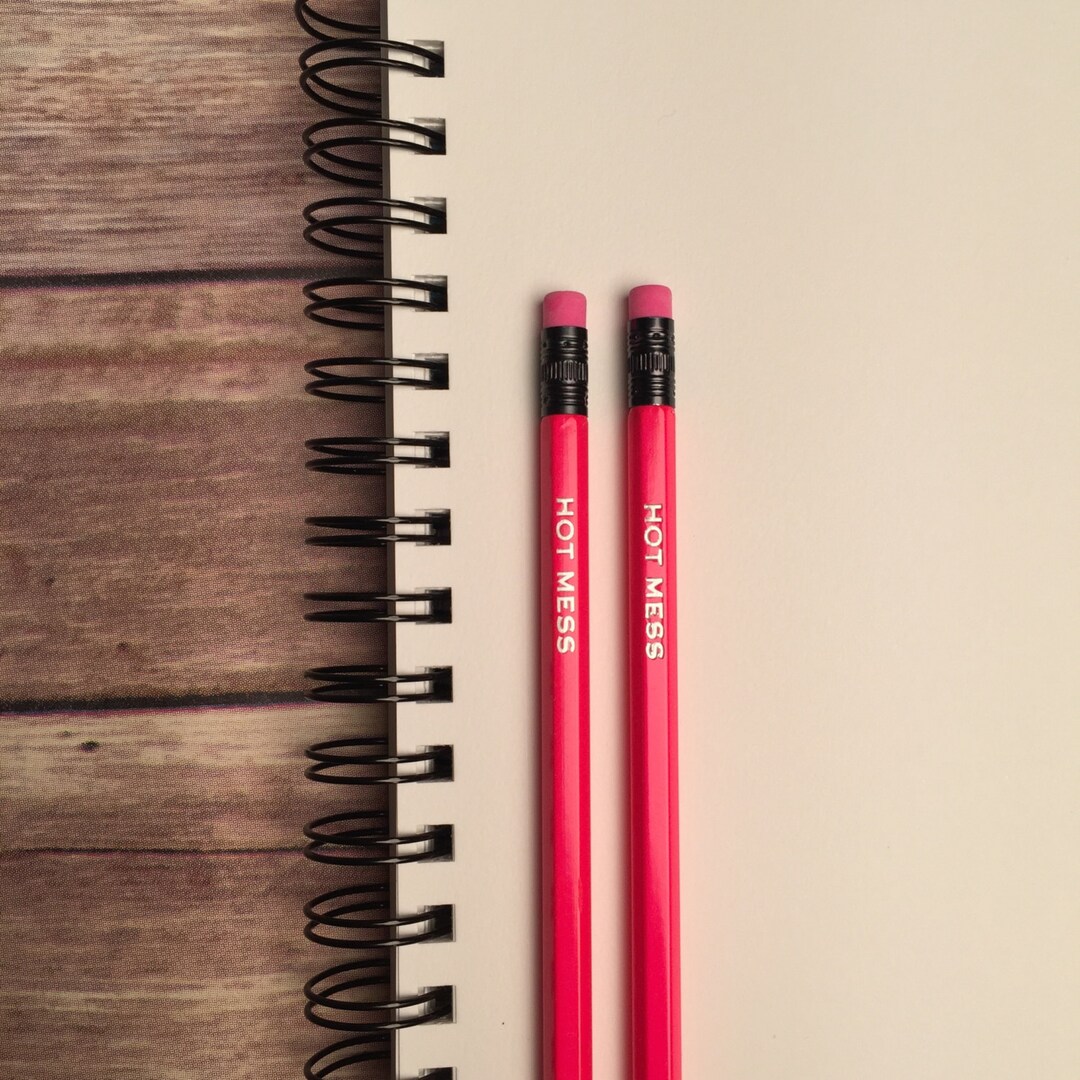 Hot Mess Pencil Set, Funny Pencil Set, Gift, Custom Pencils, Game ...