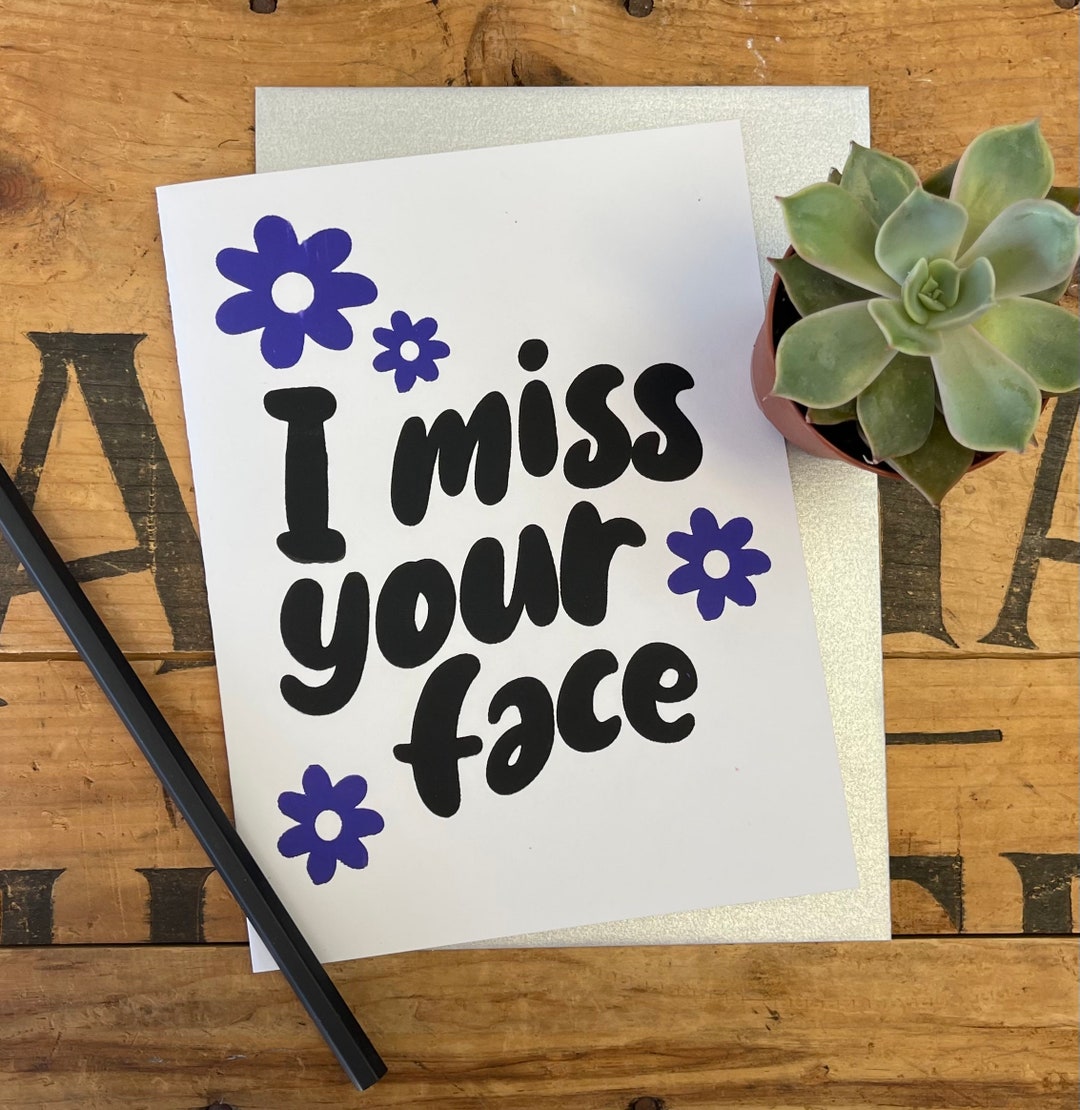 Thinking of You Card, I Miss Your Face, Friendship - Etsy