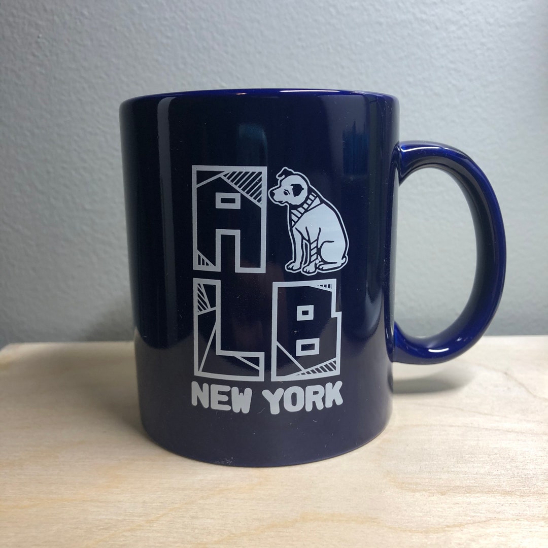 Cobalt Blue Nipper Dog Mug, White Imprint (11oz) - Etsy