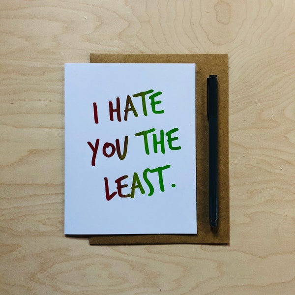I Hate You Card - Etsy