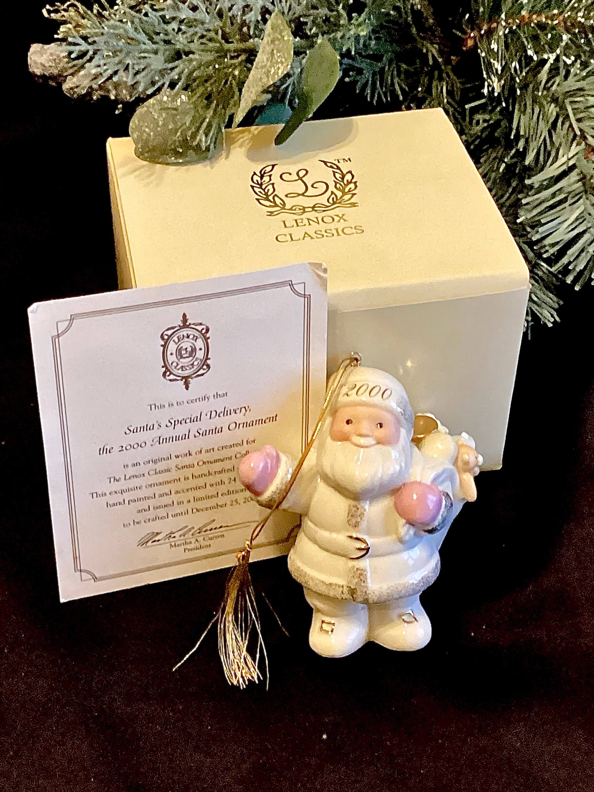Lenox Santa Special Delivery 2000 Annual Santa Ornament - Etsy