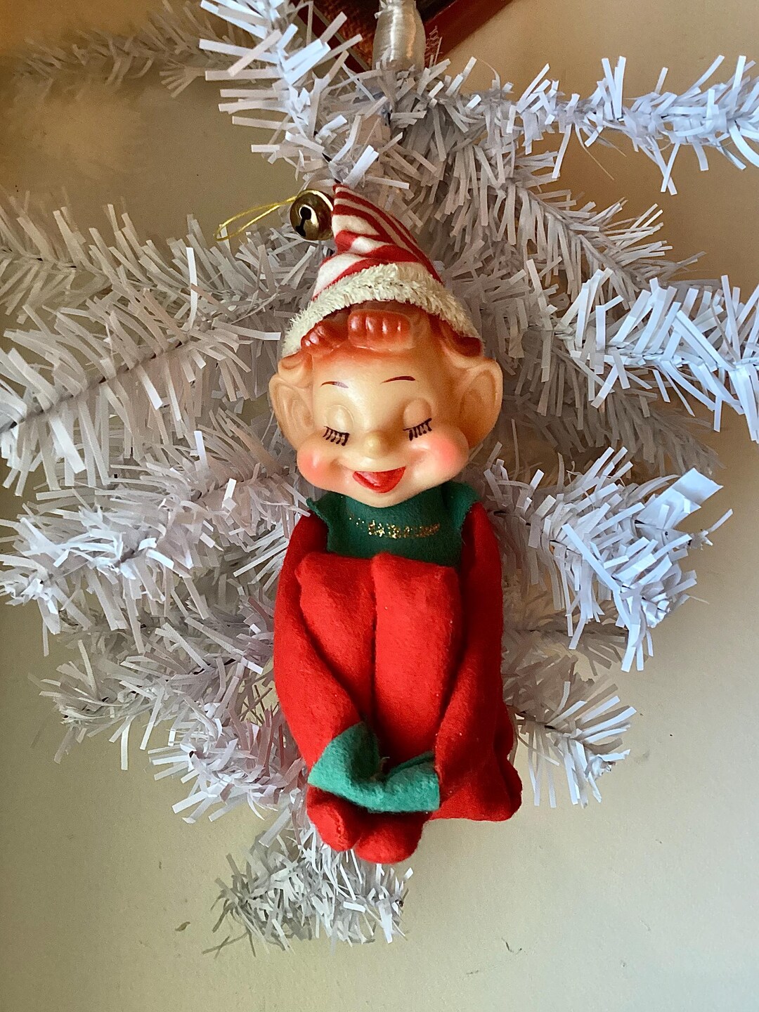 Vintage Knee Hugger Elf Sleepy Face Shelf Sitter Pixie Made in Japan - Etsy