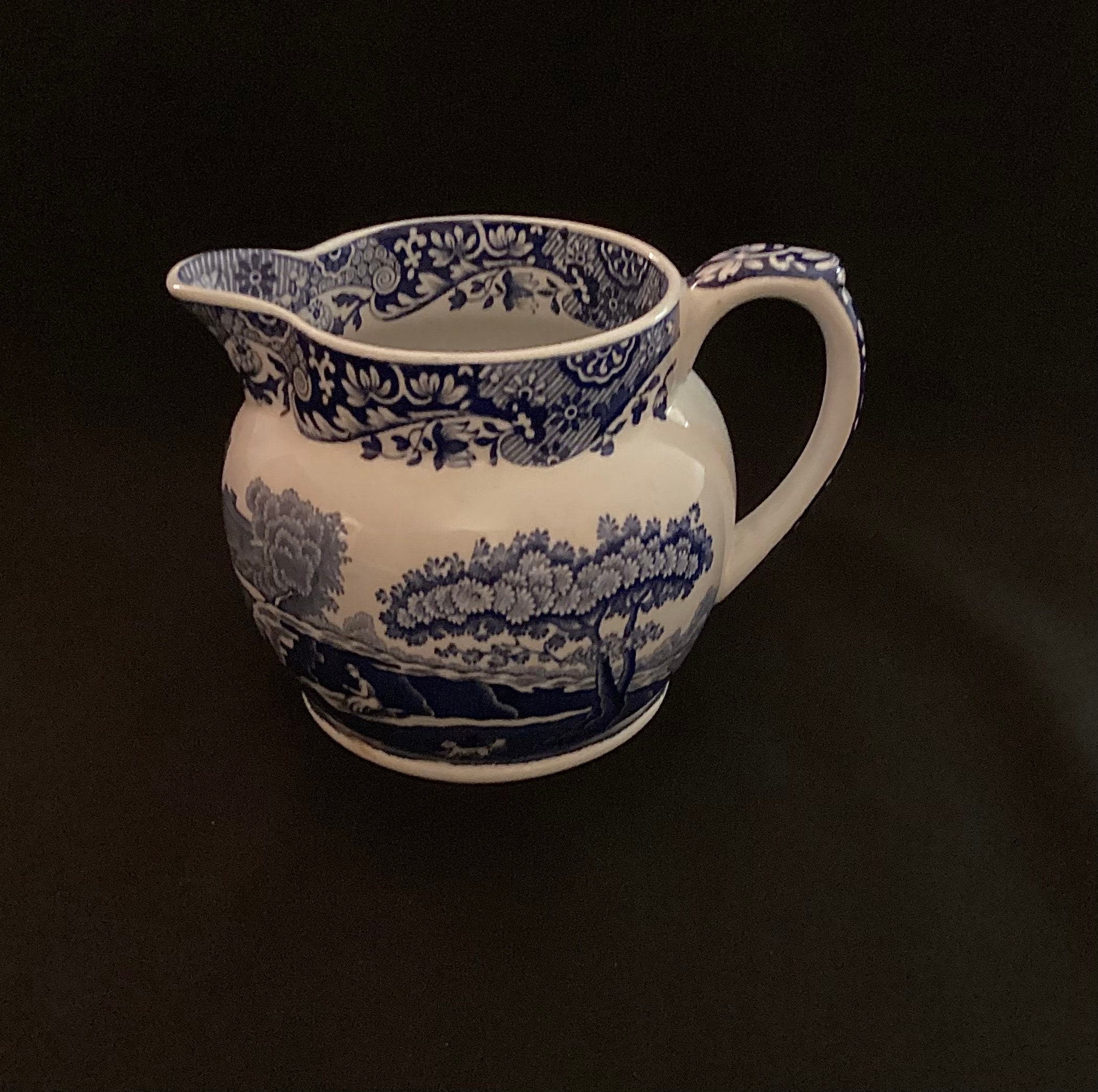 Spode Blue Italian Cream Pitcher Jug England - Etsy