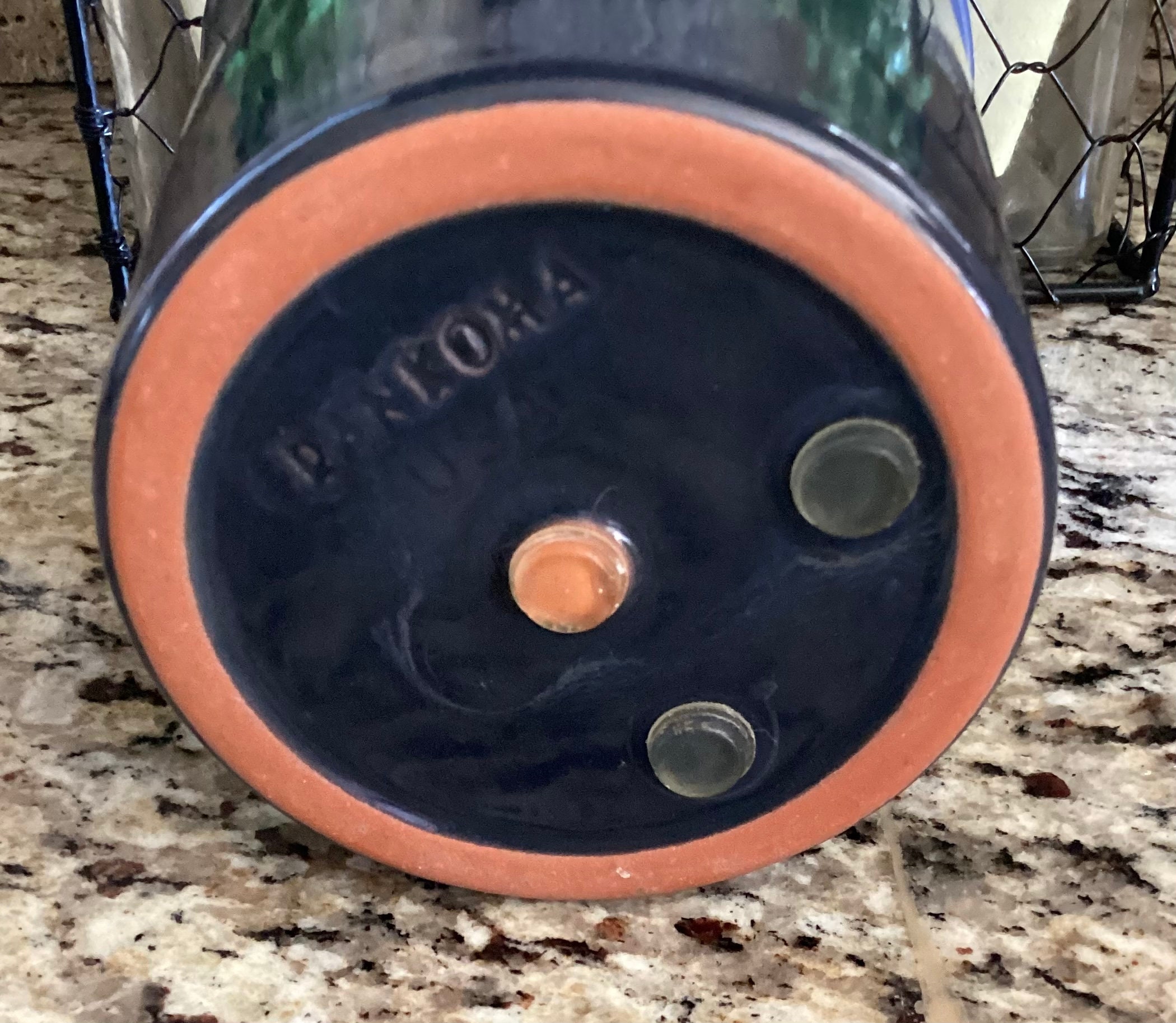 Frankoma Pottery King Ranch Forest Green Jar/utensil Jar Western Design ...