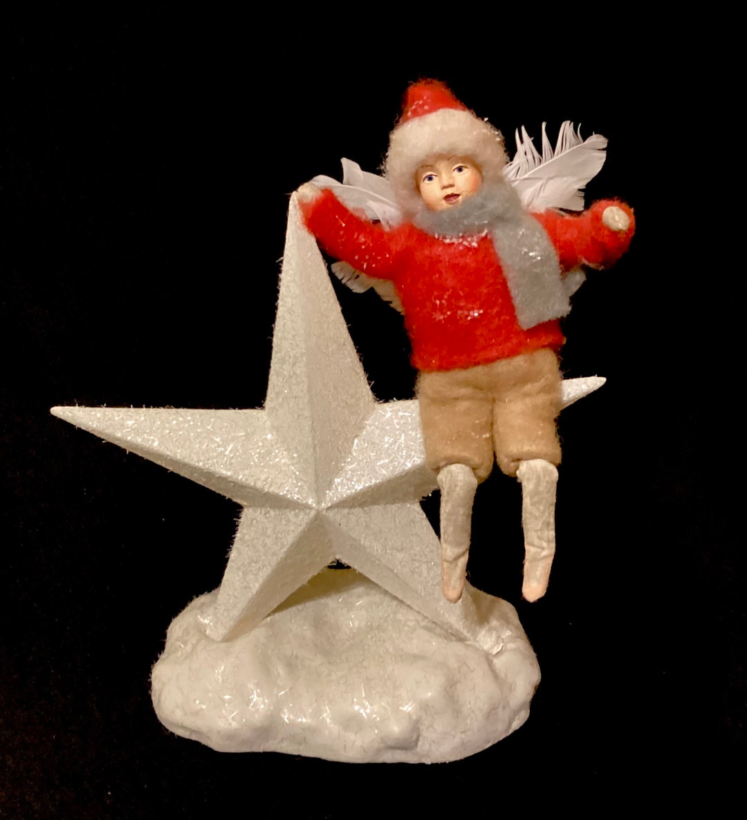 Midwest of Canon Falls Victorian Style Boy Angel Sitting on A White ...