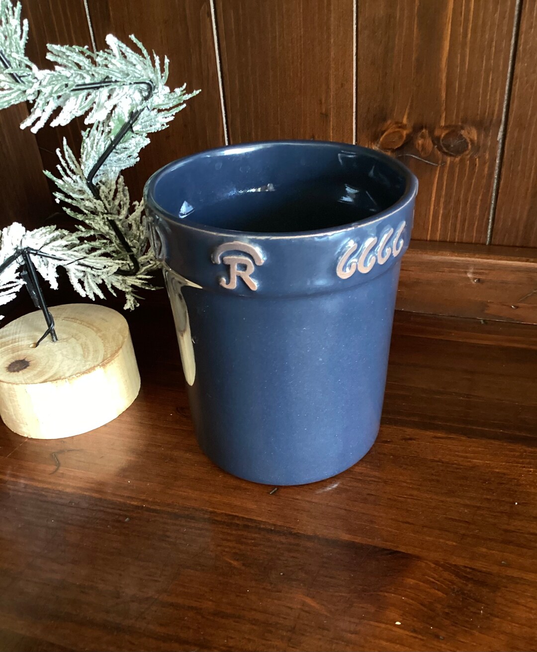 Frankoma Pottery King Ranch Forest Green Jar/utensil Jar Western Design ...