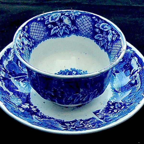 Flow Blue Tea Cup - Etsy