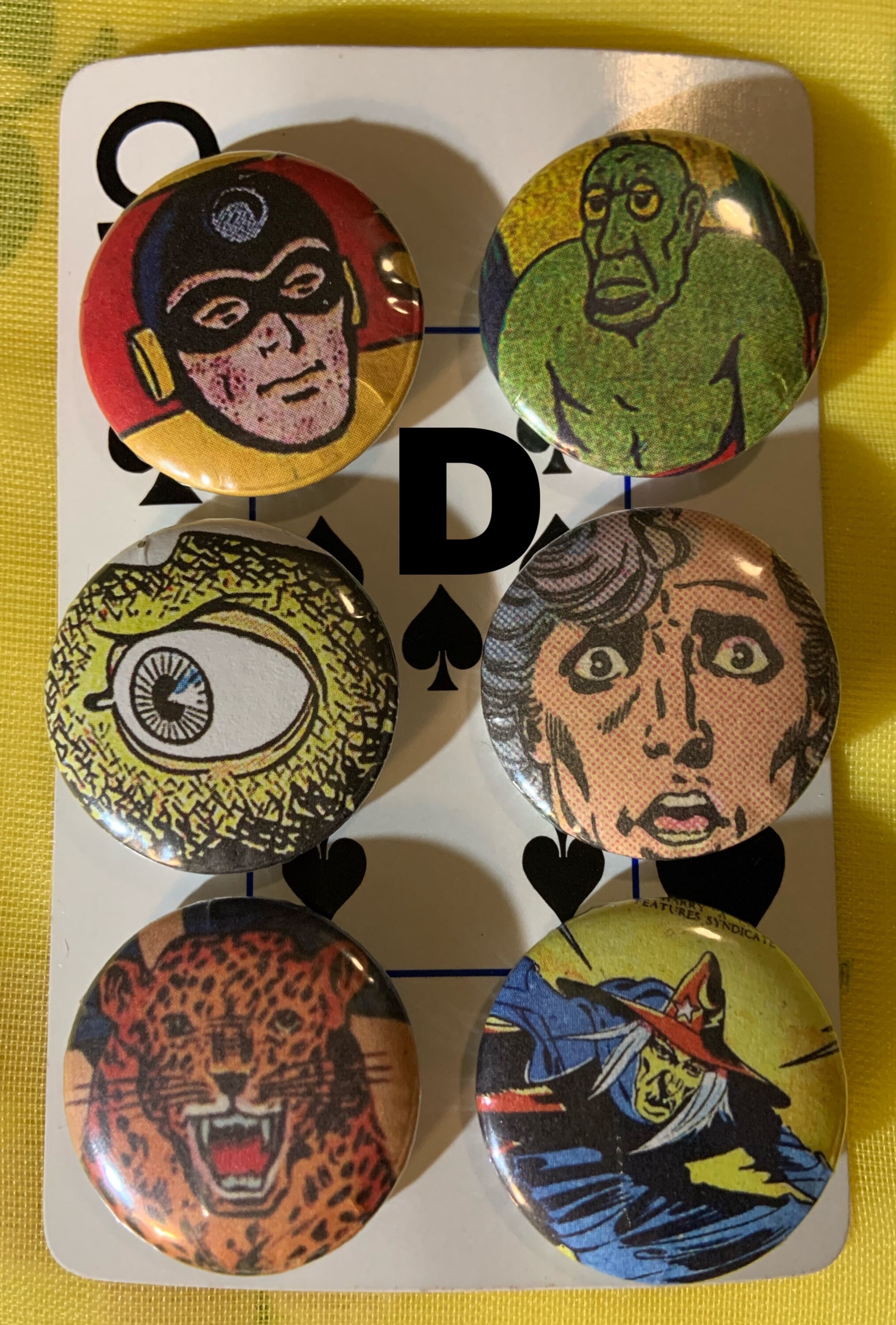 Pack of 6 Buttons Pins-11 - Etsy