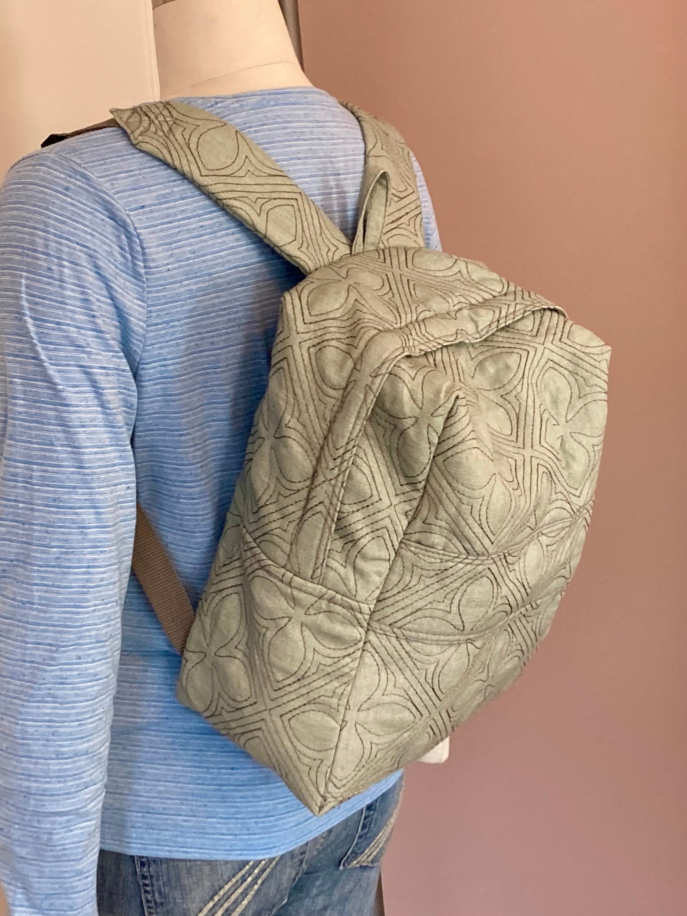 Quilted Book Back Pack - Etsy