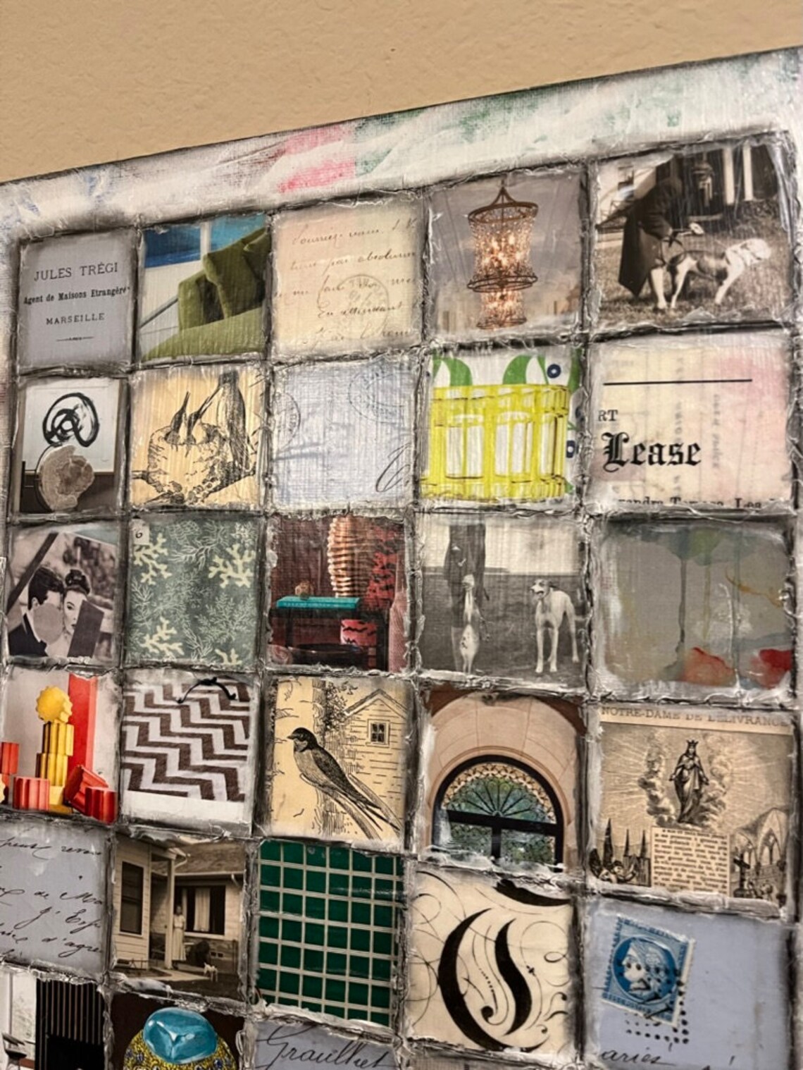 Handmade Decoupage Collage Wall Art Made With Vintage Papers, Photos ...