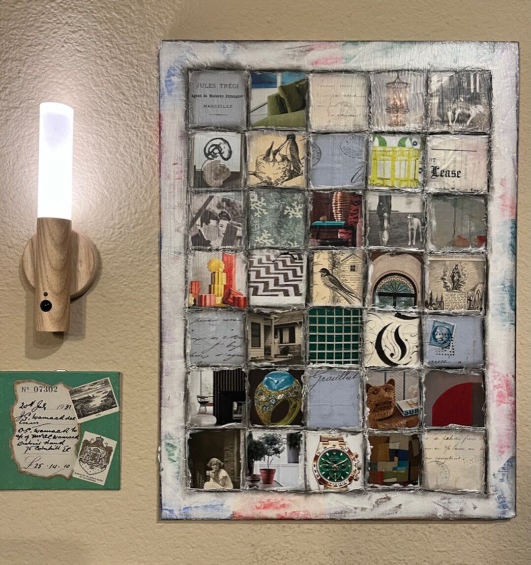 Handmade Decoupage Collage Wall Art Made With Vintage Papers, Photos ...