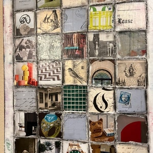 Handmade Decoupage Collage Wall Art Made With Vintage Papers, Photos ...