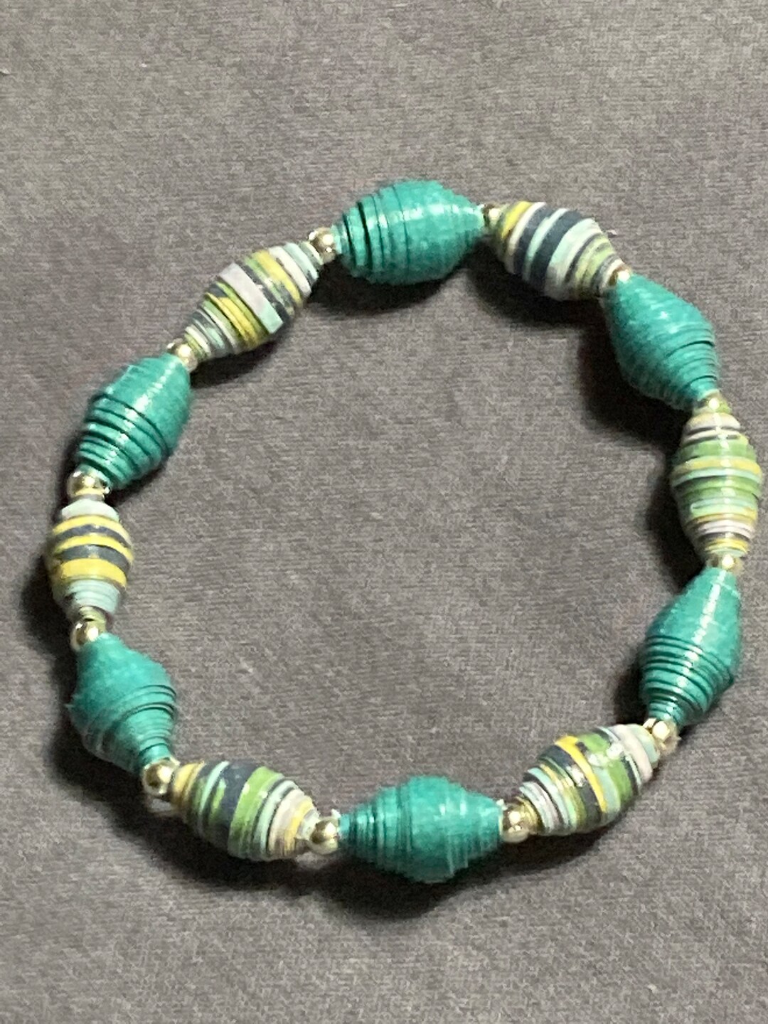 One of a Kind Handmade Paper Beads Bracelets - Etsy
