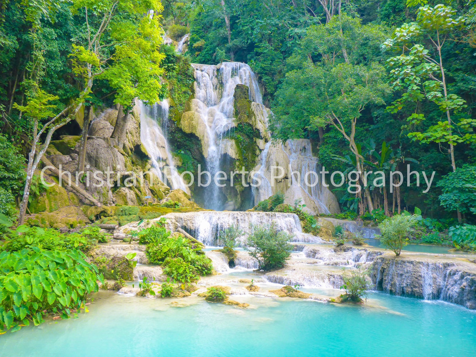 Waterfall in Laos - Etsy