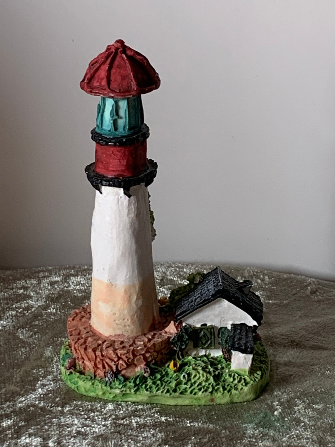 Lighthouse Decor Resin Collectible Lighthouse Maroon Top New | Etsy