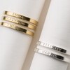 Custom Handwriting Ring • Wide Handwriting Band in Sterling Silver ...