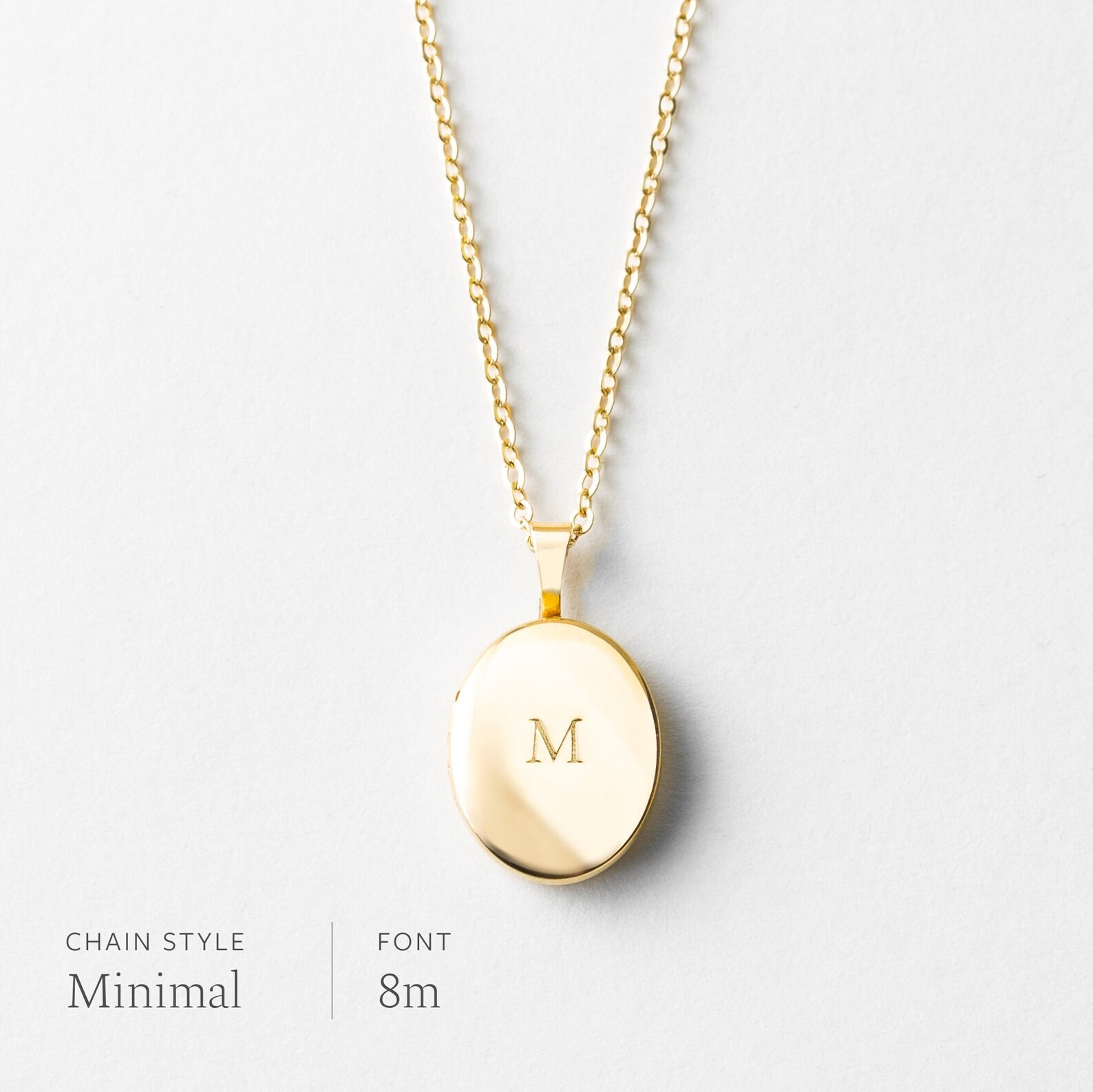 Oval Locket Necklace, Vintage Style Locket, Personalized Locket ...