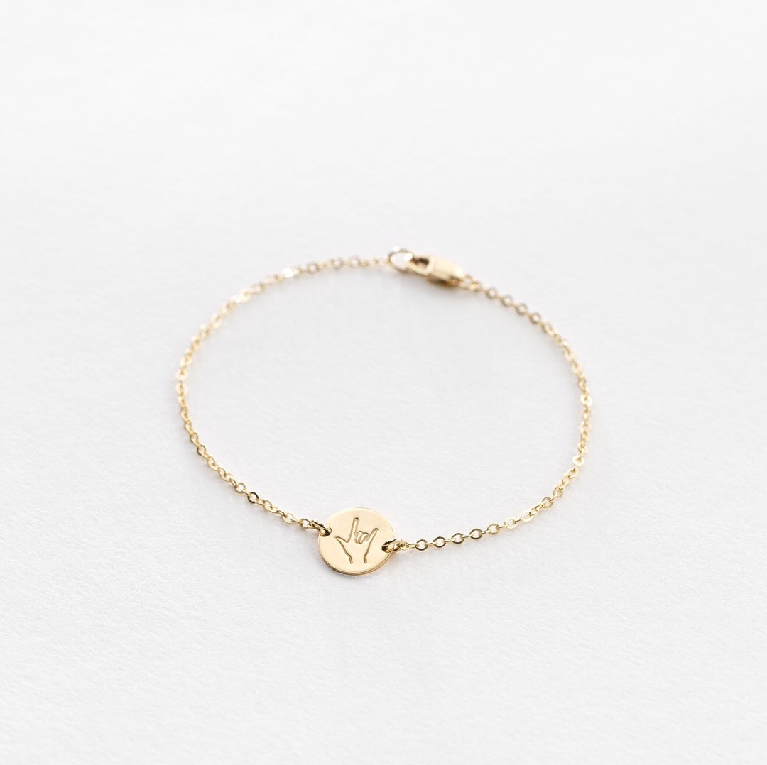 I Love You ASL Bracelet, Sign Language Bracelet, Hand Gestures Bracelet ...