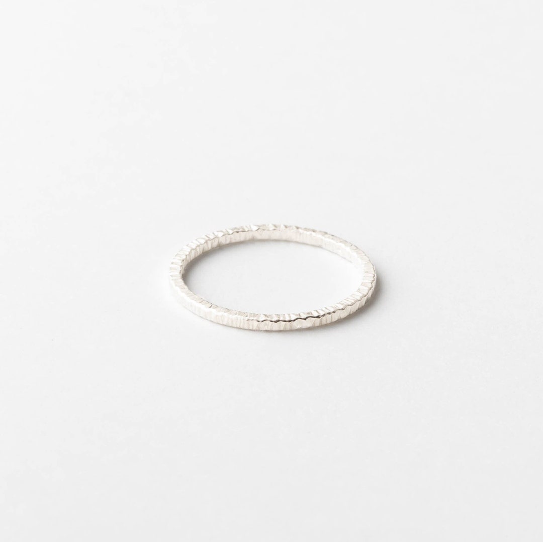Silver Sparkle Stacking Rings, Dainty Shimmery Stacking Rings ...