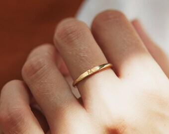 Slim Gold Ring | Etsy