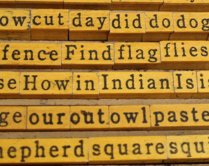 Word Stamps H-N. the Classroom Printer Vintage Wood and Rubber ...