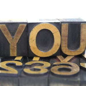 Letterpress Printing Blocks Vintage 1 Inch Wooden Alphabet / Pick Your ...