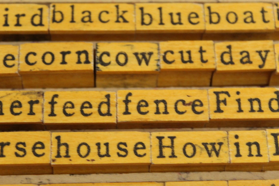 Word Stamps H-N. the Classroom Printer Vintage Wood and Rubber - Etsy