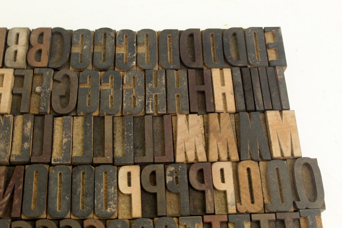 Vintage 1 3/8 Wooden Letterpress Letters. Pick Your - Etsy