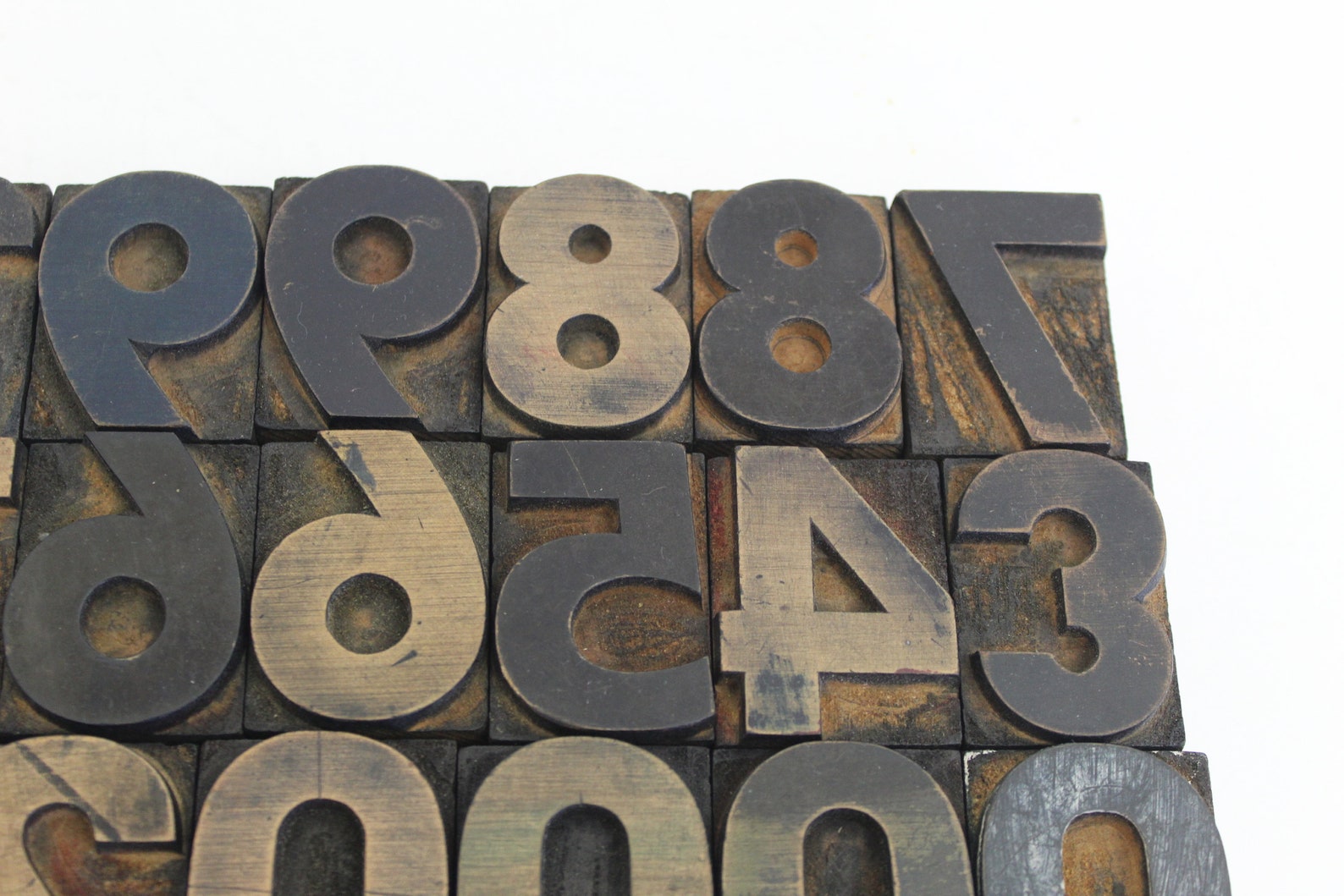 Wood Letterpress Numbers 1 1/2 Tall. 0 9 and | Etsy