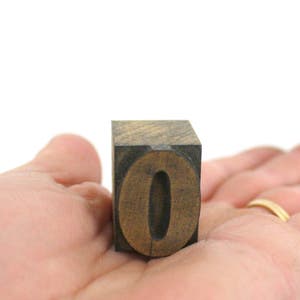 Wood Letterpress Block Numbers / One Inch Printers Block 0 9 / Pick ...