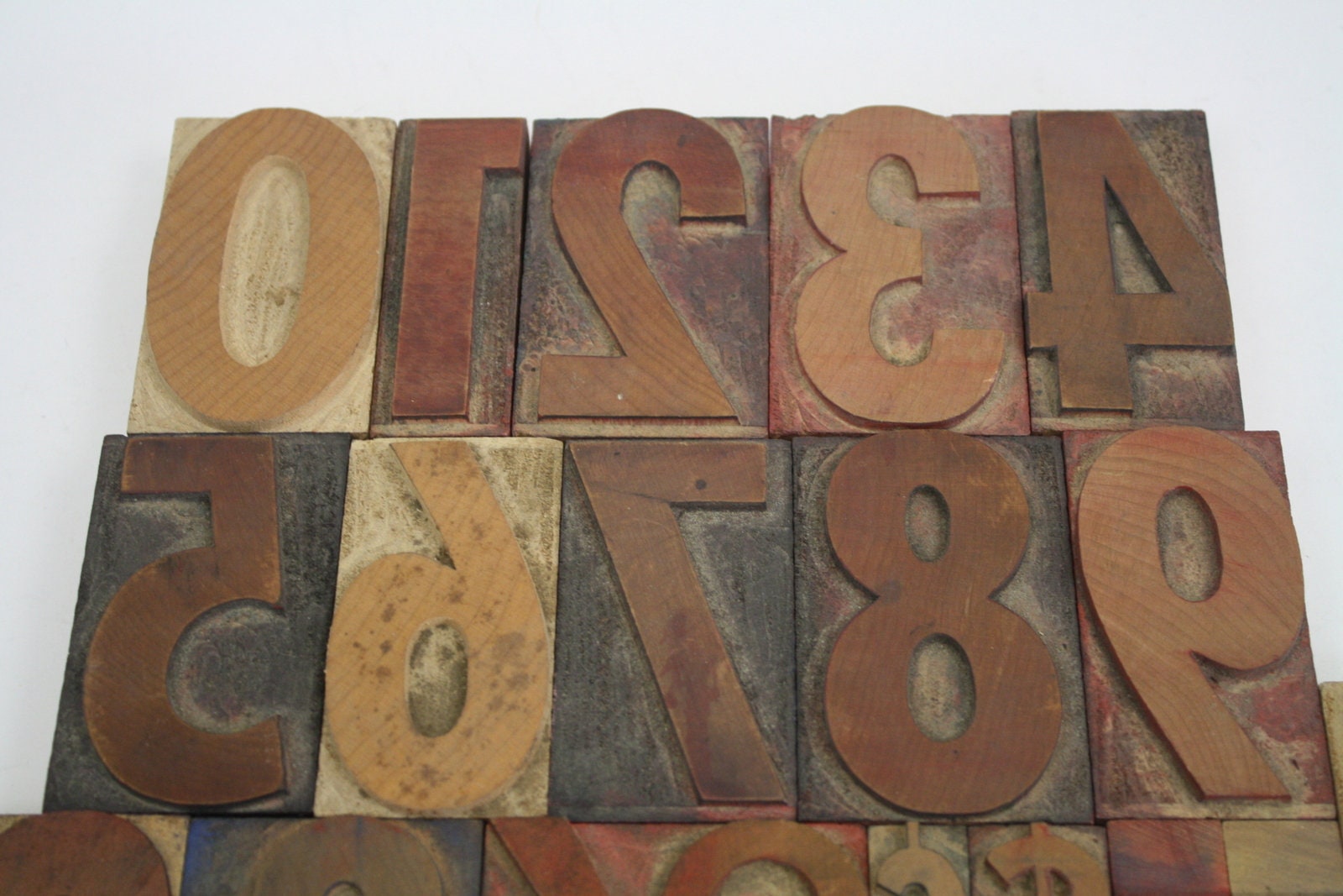 Wooden Letterpress Numbers and Punctuation Marks / 3 - Etsy UK
