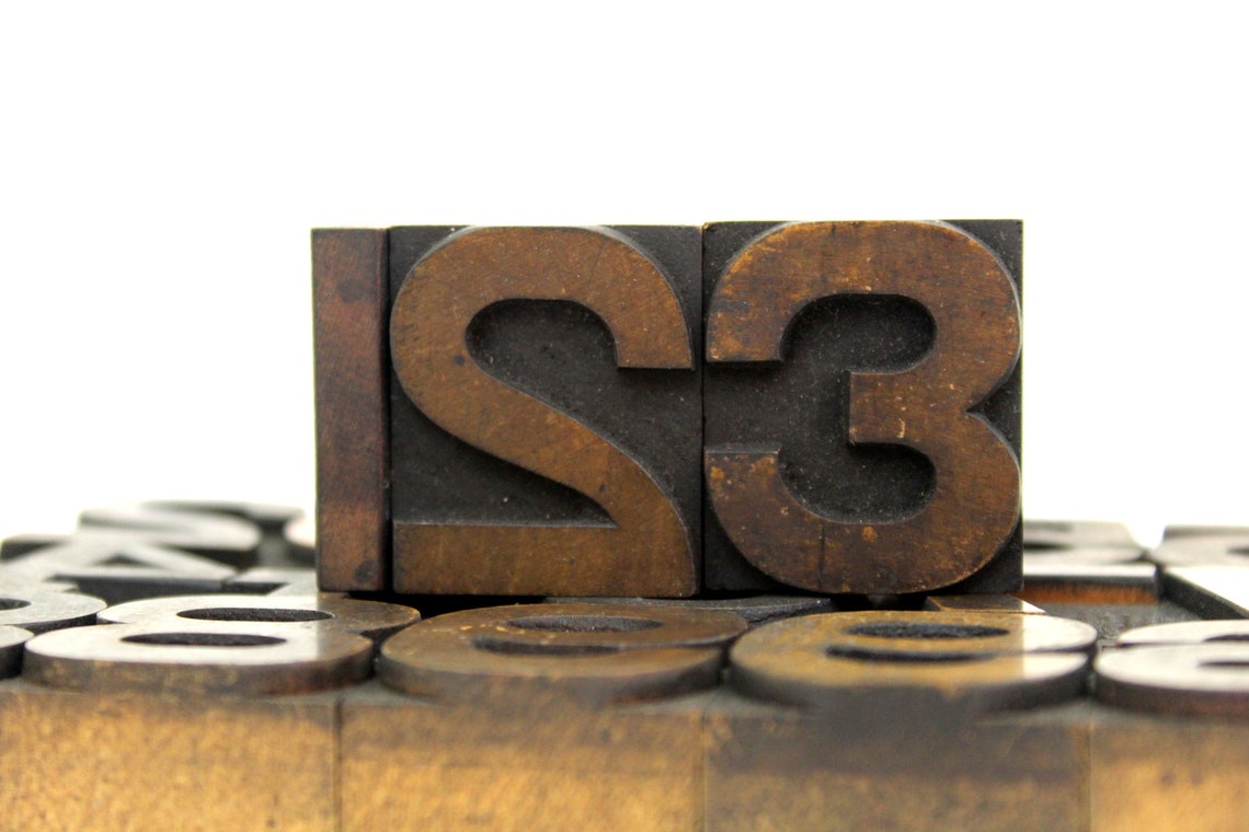 Pick Your Numbers. Vintage Wooden Letterpress Numbers 0 9 - Etsy