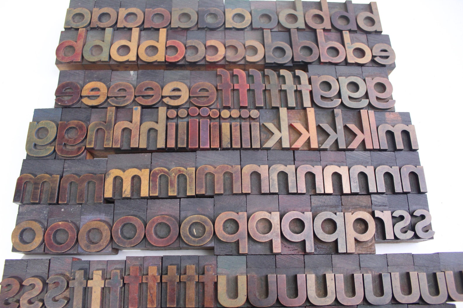 Wood Letterpress Printing Blocks. 1 3/8 Lowercase Wooden - Etsy