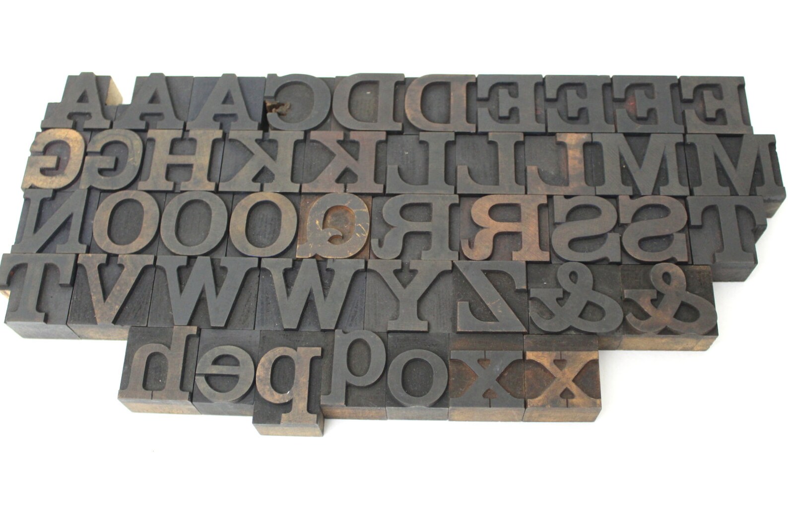 Wooden Letterpress Type. 1 3/8 Serif Uppercase Printing - Etsy