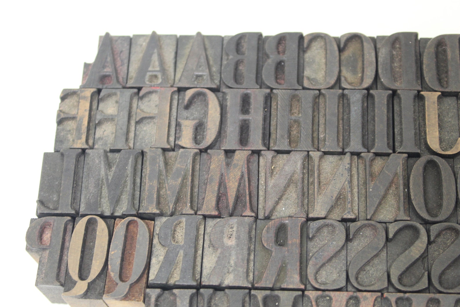 Wooden Letterpress Uppercase Letters. Small 7/8 Wood | Etsy