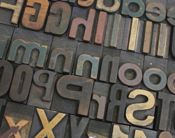 Wooden Letterpress Printers Type. Vintage 1 Wood Type Pick Your Letters ...